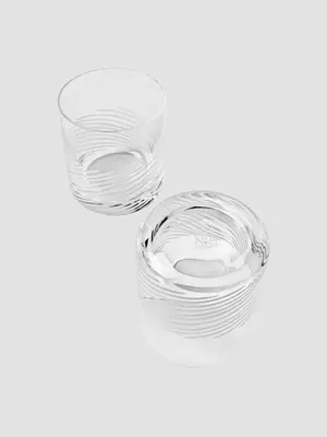 Brunello Cucinelli Set Of Two Amaro Glasses In Murano Glass