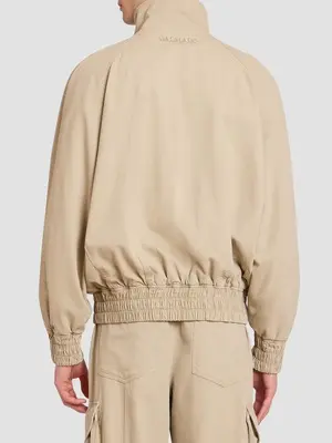 Balmain Logo Cotton Bomber Jacket