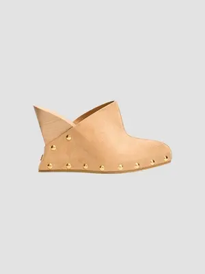 Balmain Suede Clog Wedges