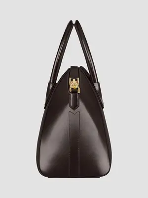 Givenchy Small Antigona Top Handle Bag In Box Leather - Chocolate