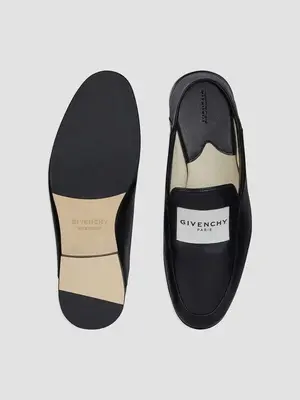 Givenchy Label Loafers In Leather