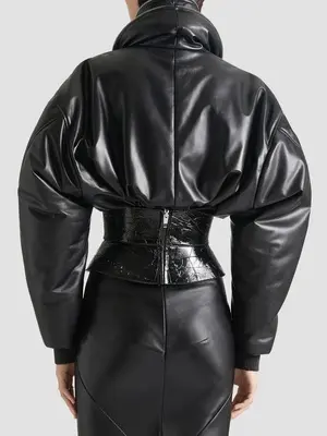 Givenchy Corset Belt In Nappa Leather With Tape Print