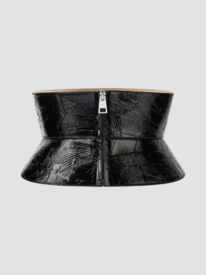 Givenchy Corset Belt In Nappa Leather With Tape Print