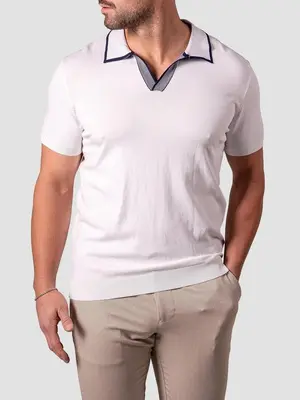 MACEOO Polo Tip Shirt - White