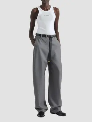 Givenchy Slim Fit Tank Top In Cotton With Stamp Print