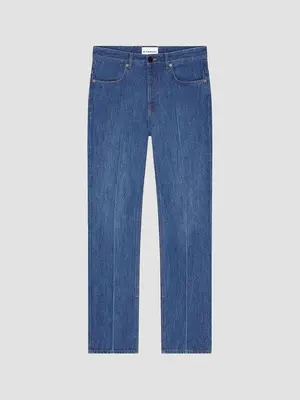 Givenchy Straight Fit Shadow Washed Jeans With Crease Effect - Medium Blue