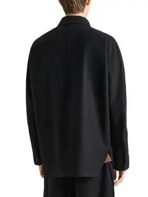 Givenchy Couture Seam Overshirt In Flannel - Black
