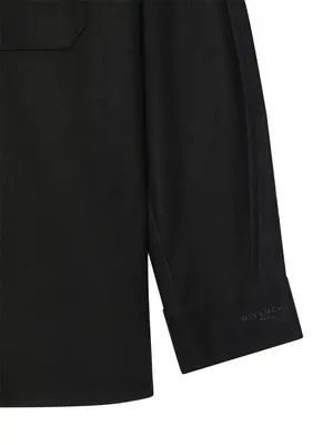 Givenchy Couture Seam Overshirt In Flannel - Black