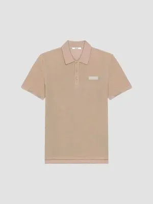 Givenchy Polo In Cotton With Paris Gros Grain - Beige