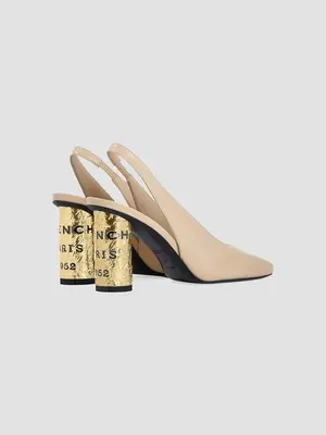 Givenchy Tape Slingbacks In Leather - Beige