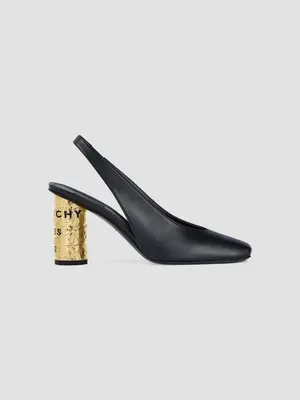 Givenchy Tape Slingbacks In Leather - Black
