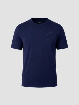 MACEOO Resistance Embossed T-shirt - Blue