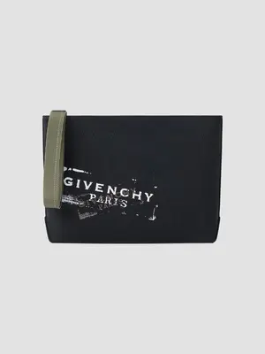 Givenchy Tote Pouch In Canvas - Black