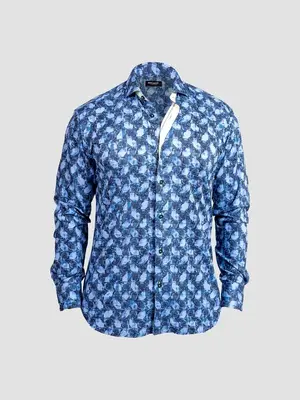 MACEOO Einstein Stretch Ascension Shirt - Blue