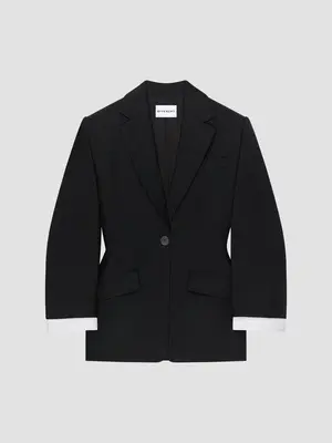 Givenchy Single-breasted Cocoon Blazer In Wool And Mohair - Black