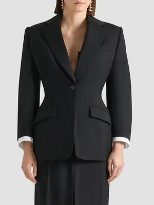 Givenchy Single-breasted Cocoon Blazer In Wool And Mohair