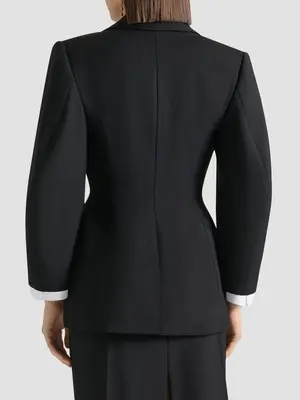 Givenchy Single-breasted Cocoon Blazer In Wool And Mohair