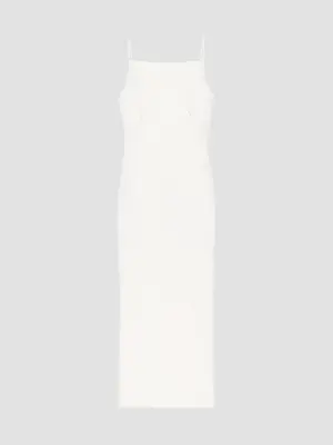 Givenchy Sliced Long Dress In Crepe Cady - Ivory