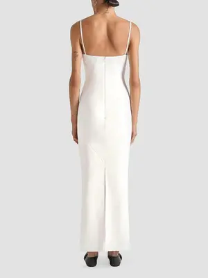 Givenchy Sliced Long Dress In Crepe Cady - Ivory