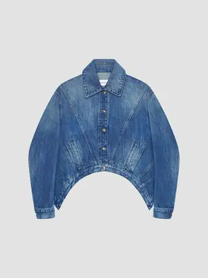 Givenchy Trapeze Jacket In Denim - Medium Blue