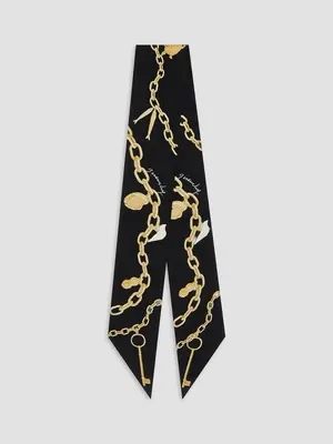 Givenchy Lucky Charms Large Bandeau In Silk - Black