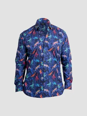 MACEOO Fibonacci Ascension Shirt - Blue