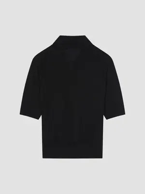 Givenchy Cropped Polo In Second Skin Effect Knit