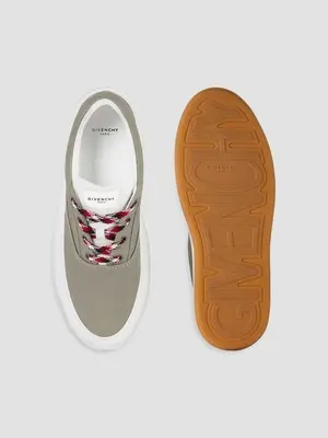 Givenchy New City Sneakers In Canvas - Khaki