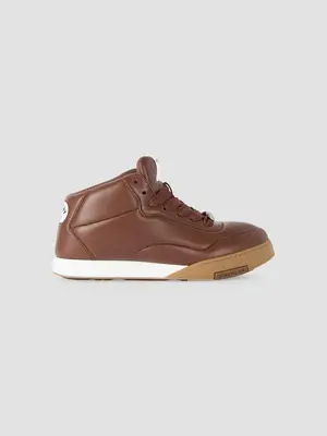 Givenchy Puffy Yard Mid-top Sneakers In Nappa Leather - Brown