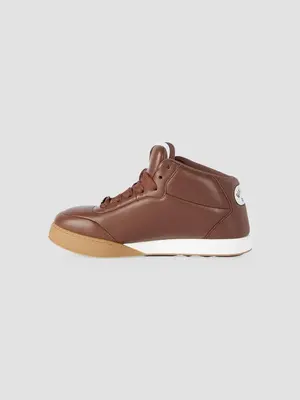 Givenchy Puffy Yard Mid-top Sneakers In Nappa Leather - Brown