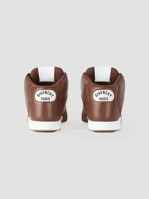 Givenchy Puffy Yard Mid-top Sneakers In Nappa Leather - Brown