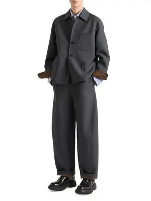 Givenchy Overshirt In Wool With Checked Reverse