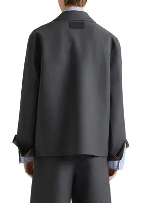 Givenchy Overshirt In Wool With Checked Reverse