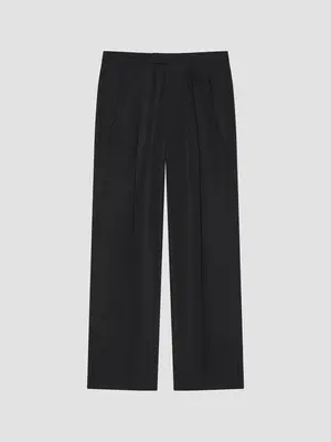 Givenchy Double Pleated Pants In Poplin - Black