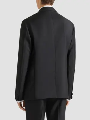 Givenchy Single-breasted Deconstructed Jacket In Wool And Mohair