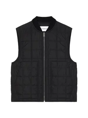 Givenchy Couture Seam Quilted Sleeveless Blouson Vest