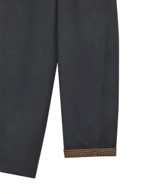 Givenchy Couture Seam Pants In Cotton With Checked Reverse