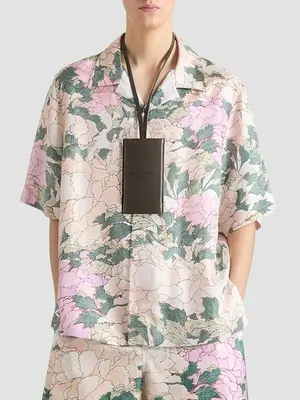 Givenchy Shirt In Silk With Pastel Flowers Print