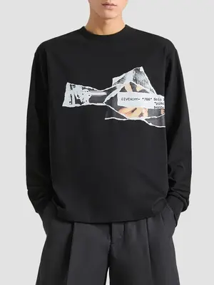 Givenchy T-shirt In Cotton With Ripped Papers Print