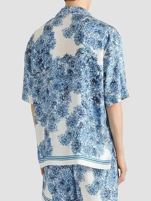 Givenchy Couture Seam Shirt In Silk With Pompom Print