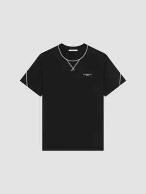 Givenchy Couture Seam T-shirt In Cotton With Embroidery Black