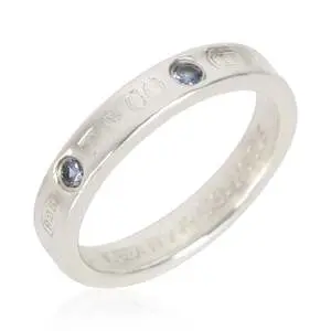 Tiffany & Co. Sterling Silver Sapphire 1837 Ring