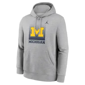 JORDAN Michigan Primetime College Pullover Hoodie - Grey