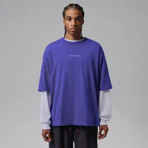 JORDAN Flight Essentials Oversized Patch T-shirt - Blue