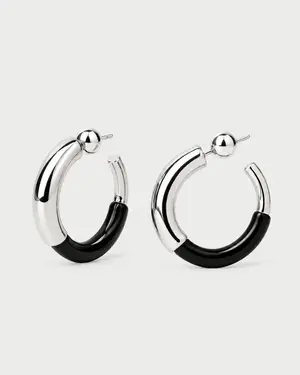 SOPHIE BLAKE Maggie Hoops Silver & Black Onyx - Gold