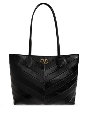 Valentino Garavani Leather Logo Shopper