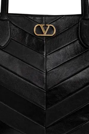 Valentino Garavani Leather Logo Shopper