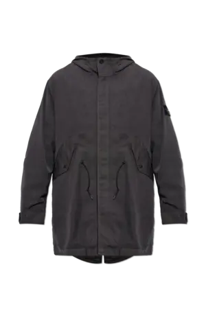 Stone Island Hooded Parka - Grey