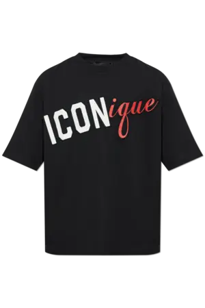 Dsquared2 Cotton T-shirt With Logo Print - Black