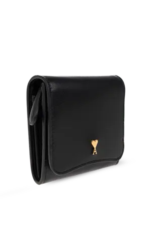 AMI Paris Leather Wallet With Logo